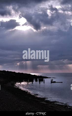 Minnis Bay, Kent at sunset Stock Photo - Alamy
