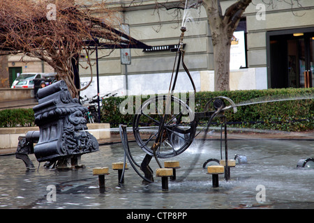 The Tinguely water fountains, city of Basel, Canton Basel Stadt ...