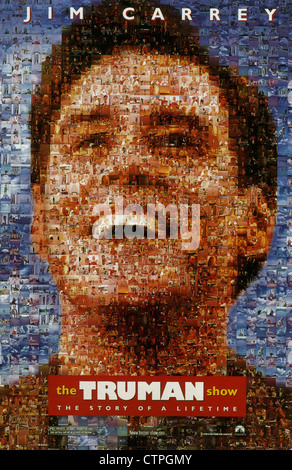 THE TRUMAN SHOW poster for 1998 Paramount film with Jim Carrey Stock ...