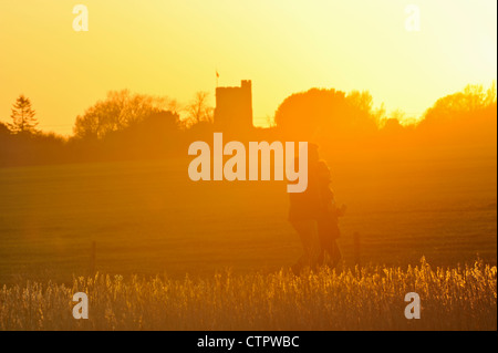 Sunset in Mersea Island, UK Stock Photo - Alamy