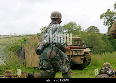 WW2 Reenactment group stage a battle over a weekend where everyone goes ...