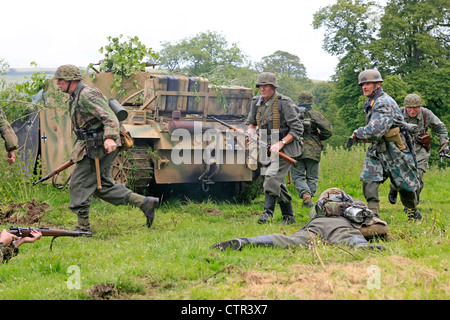 WW2 Reenactment group stage a battle over a weekend where everyone goes ...