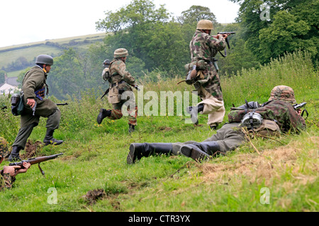 WW2 Reenactment group stage a battle over a weekend where everyone goes ...