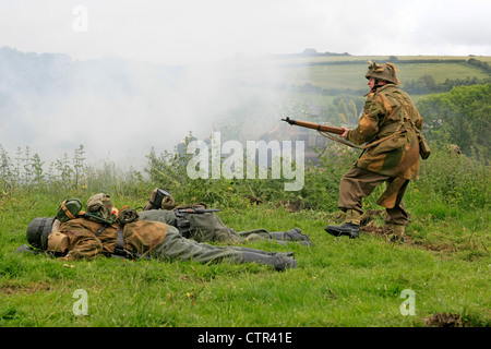 WW2 Reenactment group stage a battle over a weekend where everyone goes ...