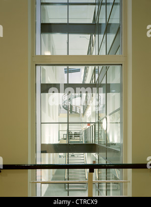 birkbeck college library and extension new library from old stair Stock ...