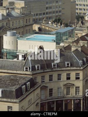 thema bath spa roof top pool Stock Photo - Alamy