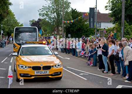 The official Olympic torch relay car - Part of the Olympic Torch parade ...