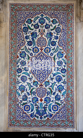 Tile panel, Iznik, Turkey, 16th century AD, glazed ceramic ...