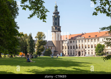 Germany, Thuringia, Weimar, Schloss Weimar City Palace in old town ...