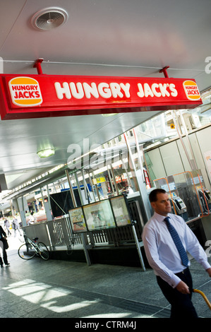 Hungry Jack's sign of the fast food outlet in Australia Stock Photo - Alamy