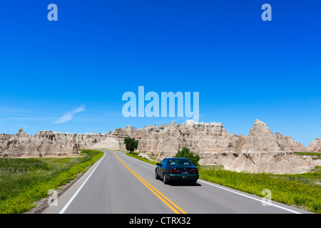 Driving the Badlands Loop, Badlands National Park, South Dakota, U.S.A ...