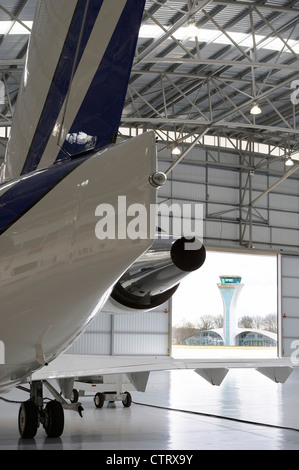tag farnborough airport view from control tower Stock Photo - Alamy