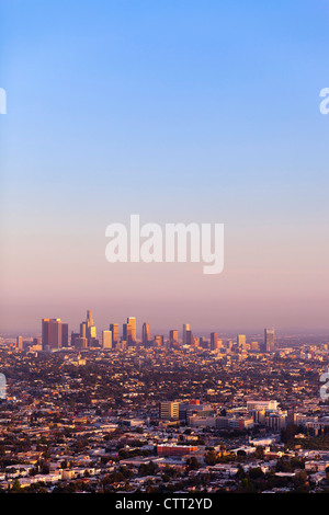 Dusk view over Los Angeles, California Stock Photo - Alamy
