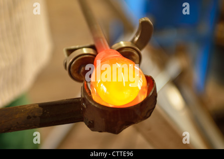 The making of a glass ball Stock Photo - Alamy