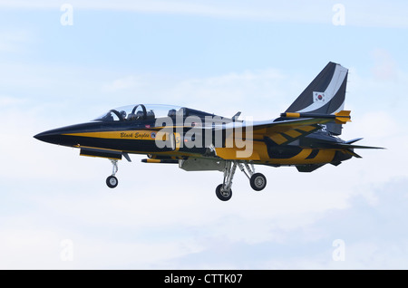 A Korean T-50B Golden Eagle Military Jet Trainer from the Black Eagles ...