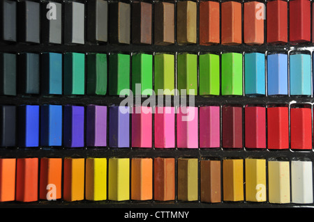 Assorted chalk pastels - art material Stock Photo - Alamy