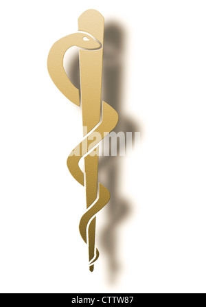 Symbol Medizin Äskulapstab // Symbol Medicine Aeskulap Stock Photo - Alamy
