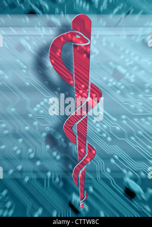Symbol Medizin Äskulapstab // Symbol Medicine Aeskulap Stock Photo - Alamy