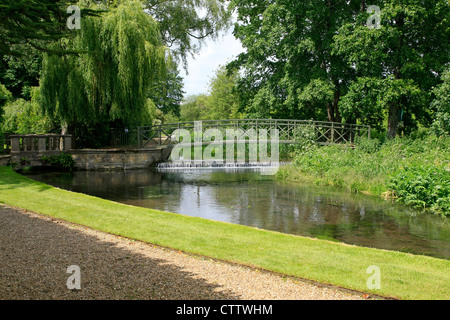 The River Piddle in the grounds of Athelhampton House Dorset Stock ...