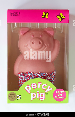 Marks & Spencer Percy Pig chocolate isolated on white background Stock Photo - Alamy