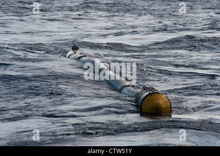 Seismic air gun been towed by a seismic vessel in offshore area Stock ...