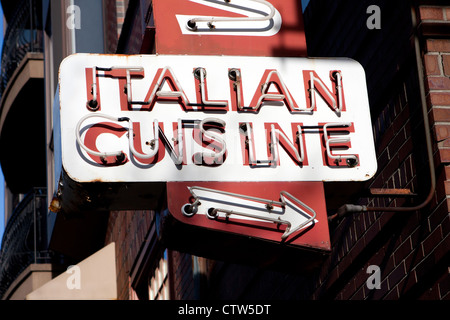 Pizzeria neon sign in Italy Stock Photo - Alamy