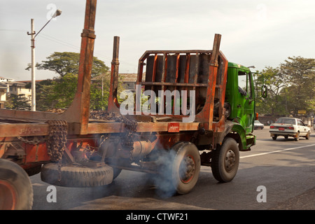 Traffic pollution, Yangon, Myanmar Stock Photo - Alamy