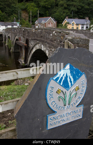 Snowdonia National Park (Parc Cenedlaethol Eryri) sign Stock Photo - Alamy