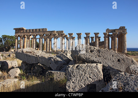 The largest Greek temple in Selinus, Sicily Stock Photo - Alamy