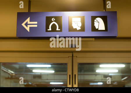 signboard for muslim prayers room in a shopping mall of malaysia Stock ...