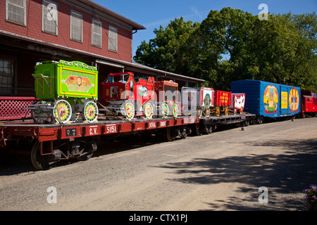 A Connecticut Valley Railroad steam locomotive, Essex, Connecticut, USA ...