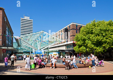 Coventry City Centre, shopping precinct, 1994, West Midlands, England ...