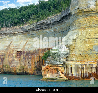 A close up view of huge rocks in Venice beach, California as a ...