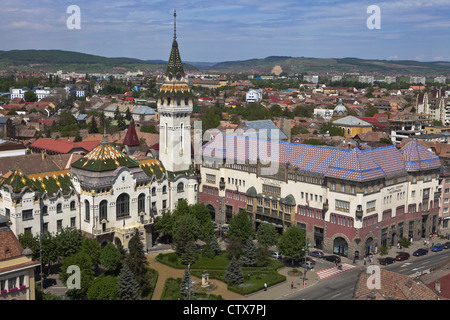 Panoramic view of Târgu Mureș (Tirgu Mures) with the Museum and the ...