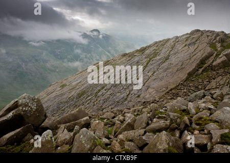 The Great Slab of Bowfell and the Langdale Pikes Stock Photo - Alamy