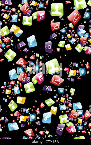Illustration Pattern Mobile Application Icon Stock Photo - Alamy