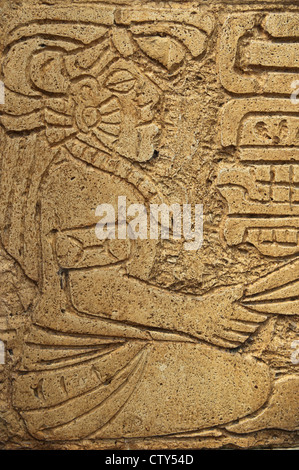 Close-up of a traditional Mayan statue in Tulum, Mexico Stock Photo - Alamy