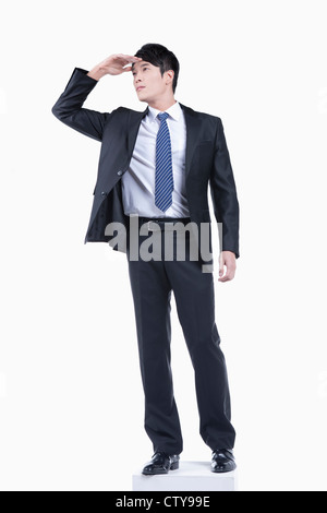 A man looking over somewhere Stock Photo - Alamy