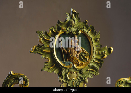 Baroque altar in the church of Hachiville, Luxembourg Stock Photo - Alamy