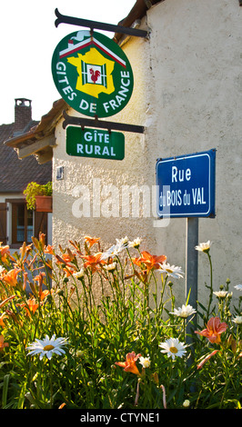 Sign Rural Gite Gites de France Stock Photo - Alamy