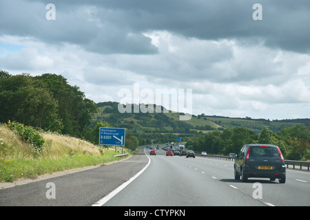 M40 Motorway at Junction 6, Oxfordshire, England, United Kingdom Stock ...