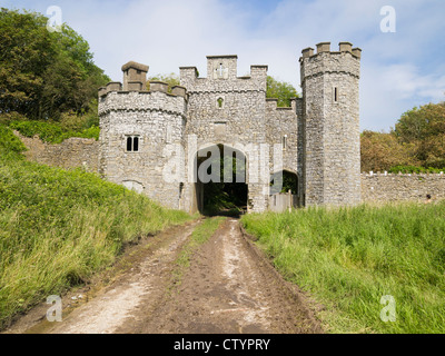 Dunraven castle gatehouse south Wales Stock Photo - Alamy