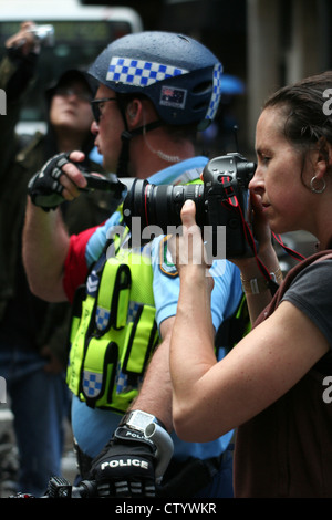 New South Wales female police officers on horses provide crowd control ...