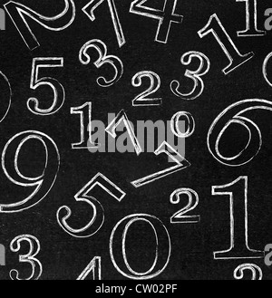 Numbers on blackboard Stock Photo - Alamy