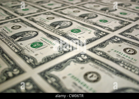 1 US Dollar uncut sheet Stock Photo - Alamy