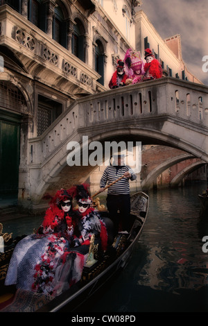 Venice Carnival Models Stock Photo - Alamy