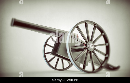 obsolete cannon in old picture isolated on white background Stock Photo ...