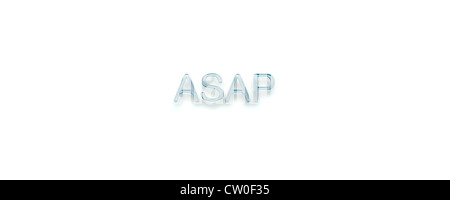 asap 3d word text Stock Photo - Alamy