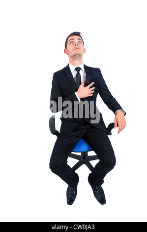 Man praying. White background, full body Stock Photo - Alamy