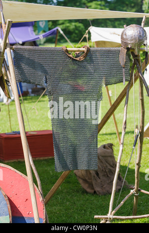 Replica early medieval chainmail Stock Photo - Alamy